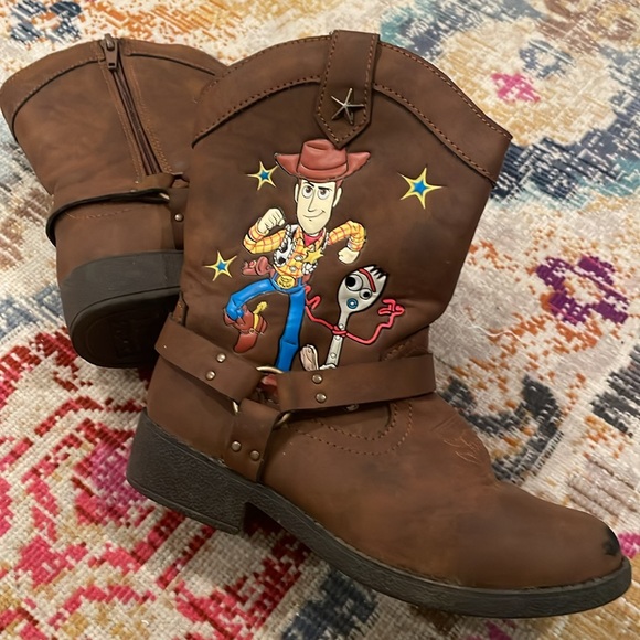 Pixar Toy Story | Shoes | Toy Story Woody And Forky Cowgirl Boots Sz 2 ...